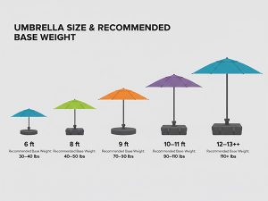 3 Comparison Charts to Determine the Right Patio Umbrella Size - LIDA ...